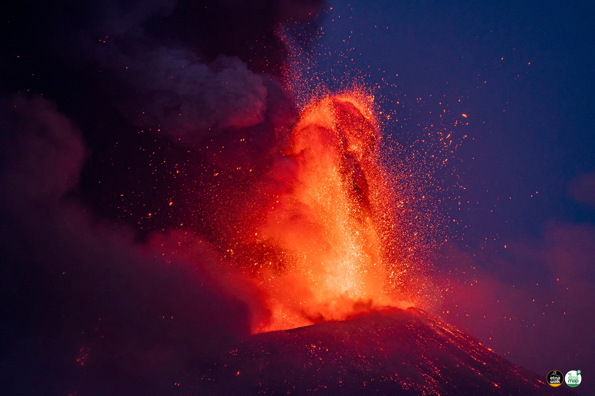 Vulkane am 09.08.21: Ätna Paroxysmus in der Nacht - Vulkane Net Newsblog