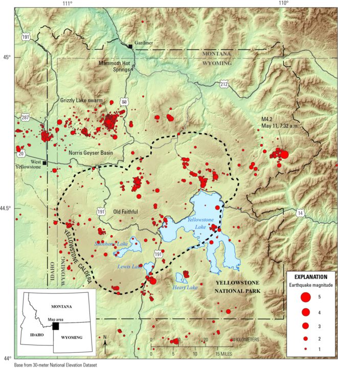 Vulkan Yellowstone am 02.01.23 - Vulkane Net Newsblog